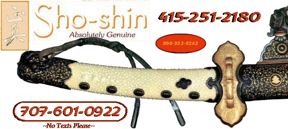 sho-shin Japanese samurai swords for sale